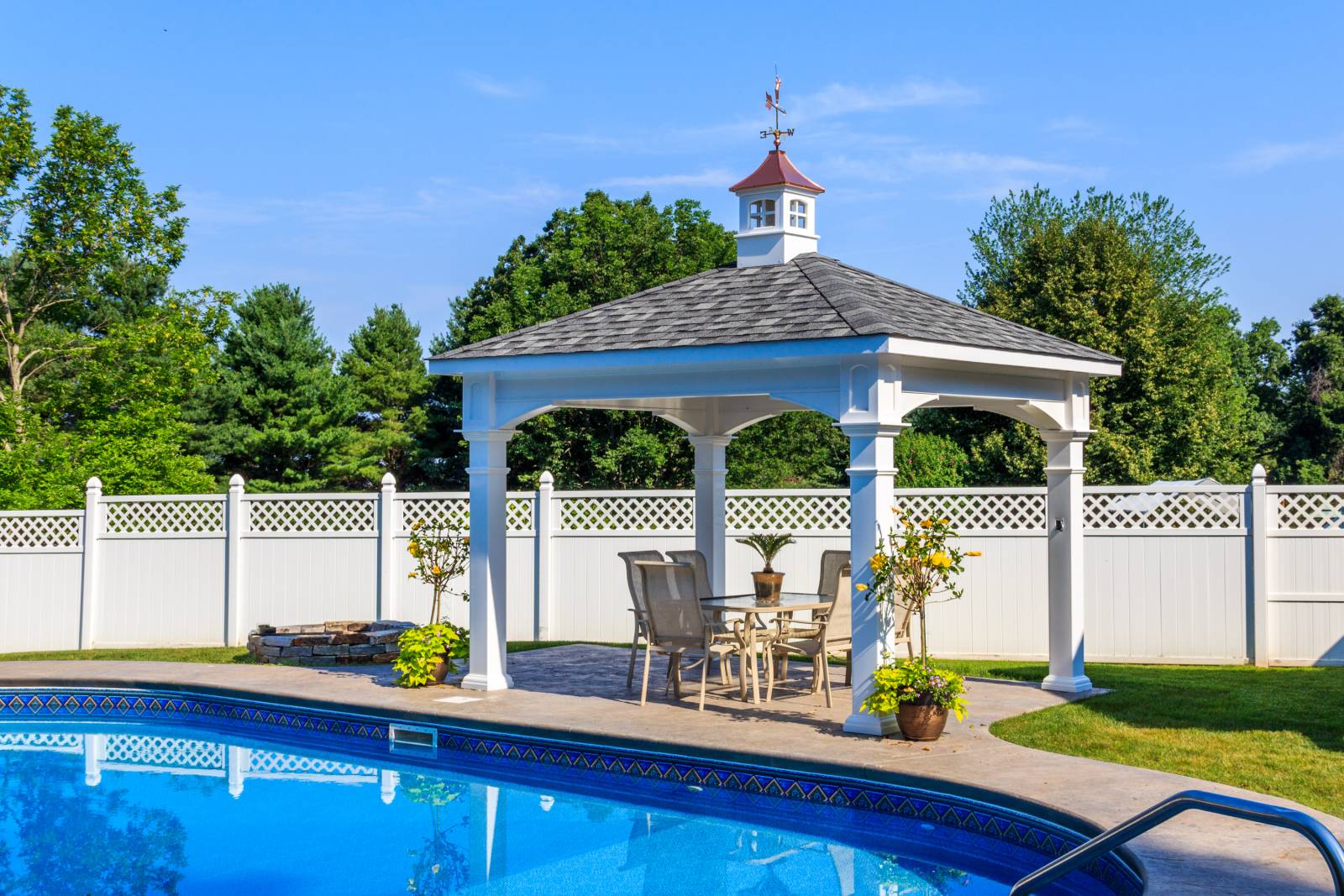 10' x 12' Vinyl Pavilion Poolside | The Barn Yard
