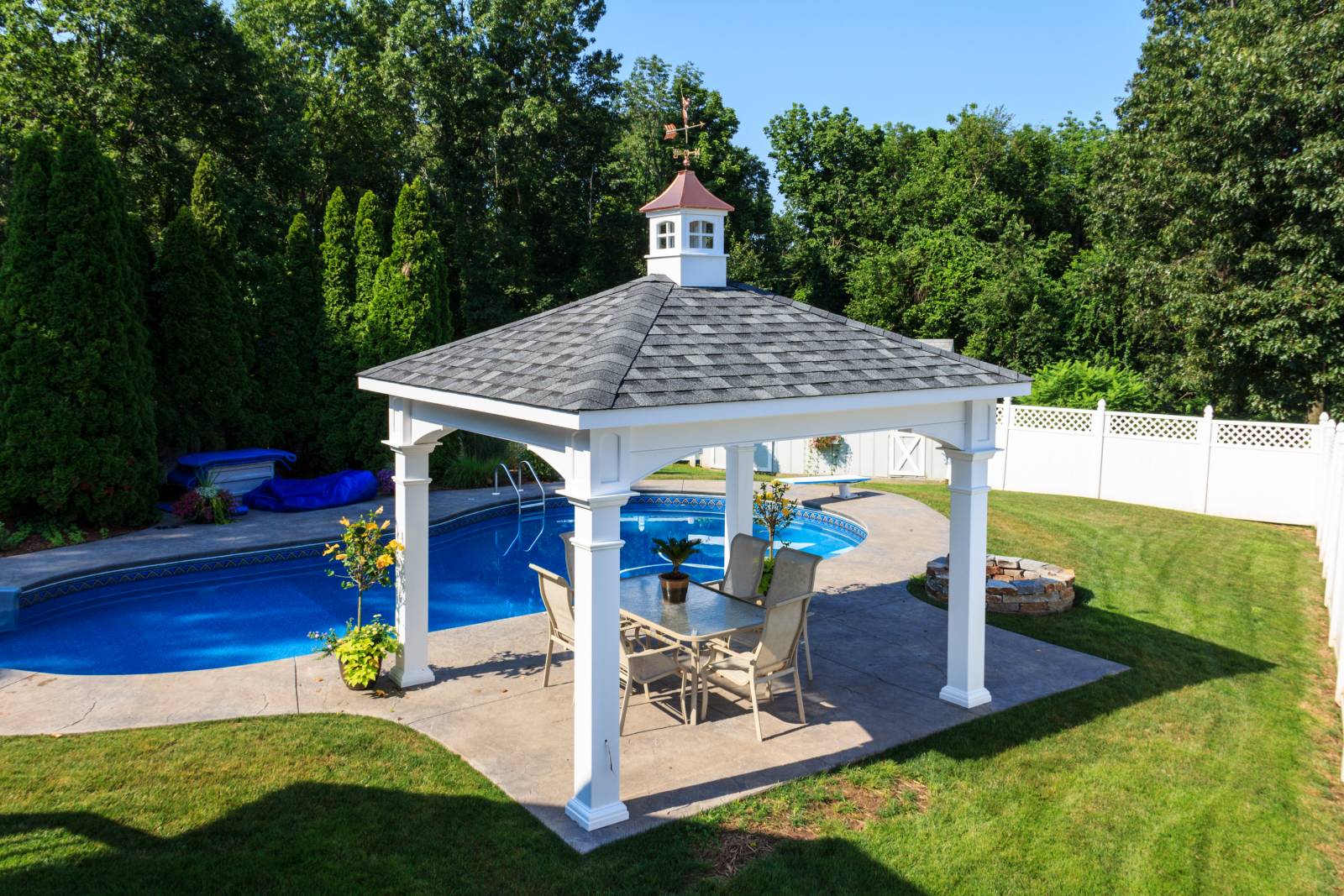 10' x 12' Vinyl Pavilion Poolside | The Barn Yard