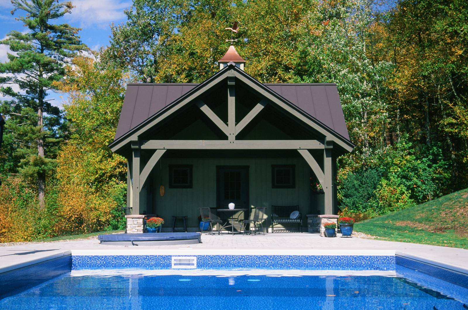 20' x 22' Timber Frame Pool House | The Barn Yard