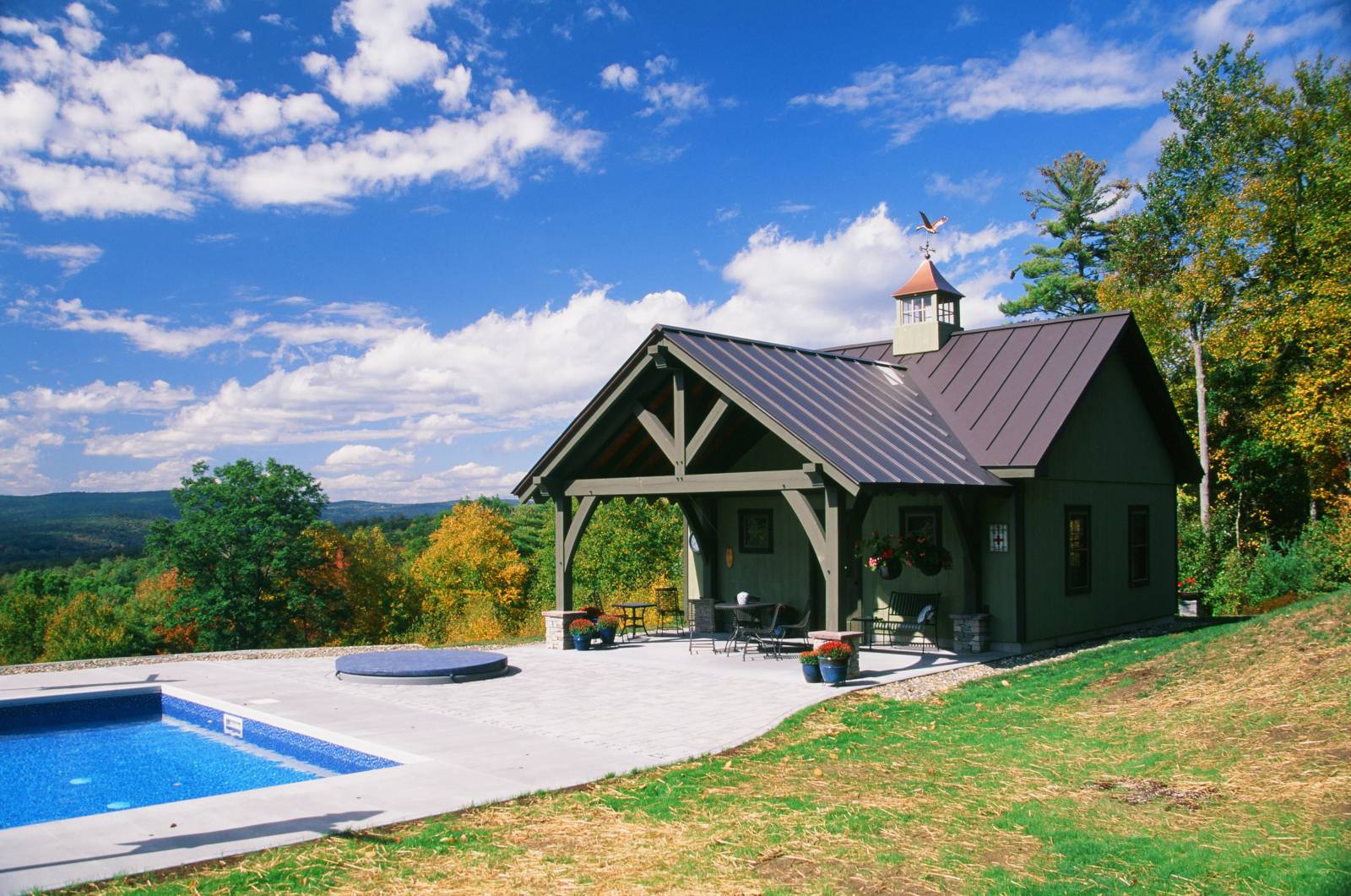 20' x 22' Timber Frame Pool House | The Barn Yard