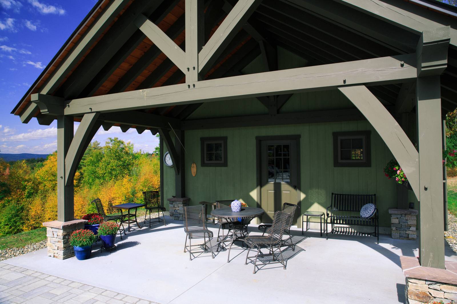 20' x 22' Timber Frame Pool House | The Barn Yard