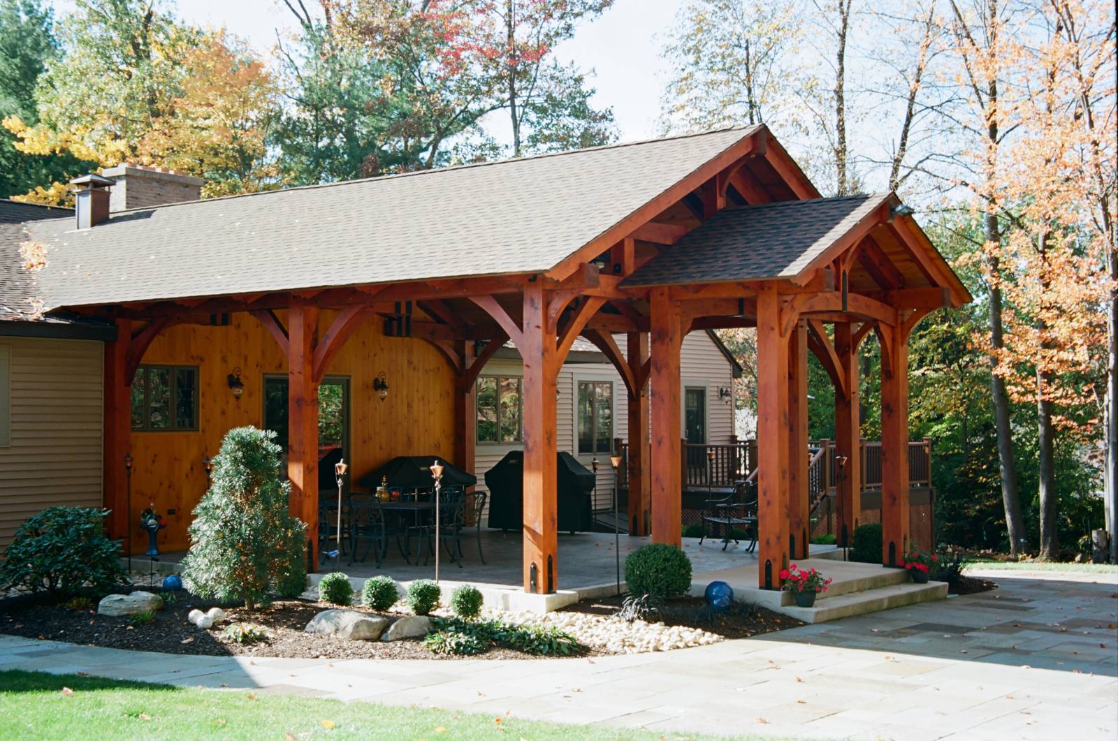 Photo Feature: 24' x 24' Timber Frame Pavilion, Bristol, CT | The Barn Yard