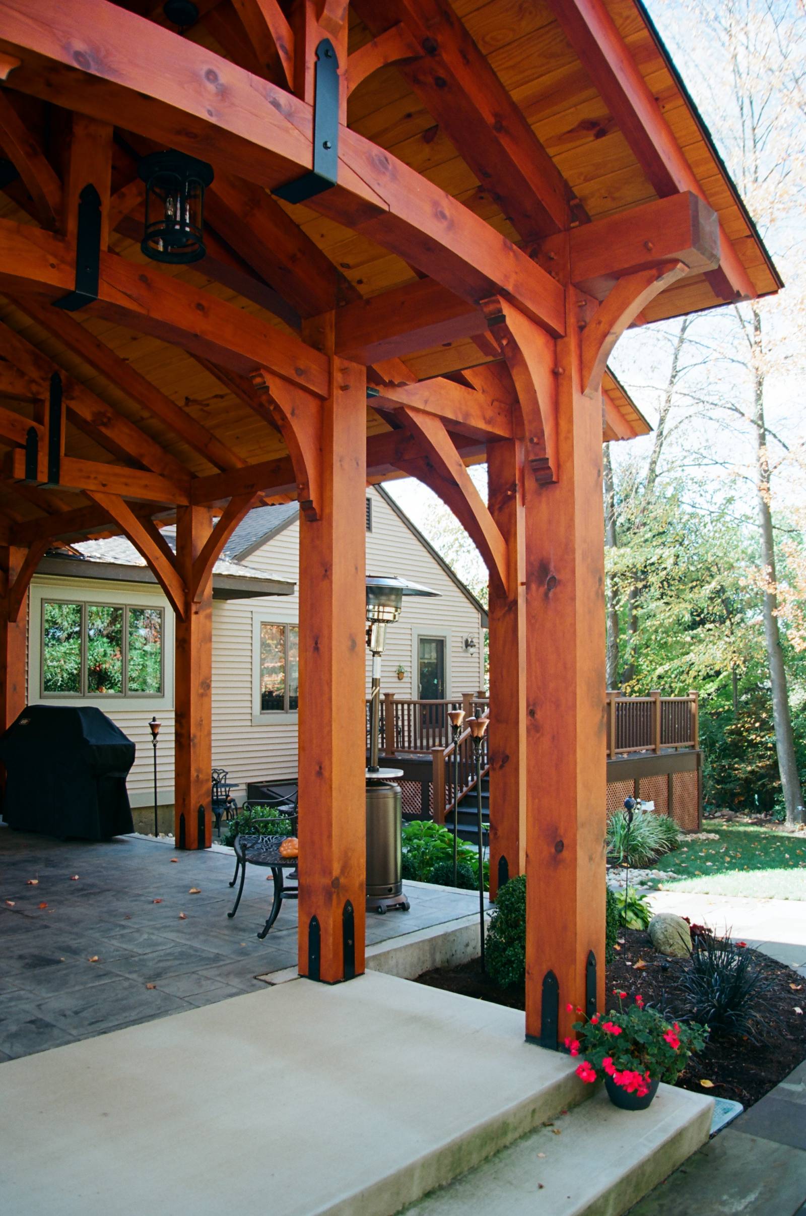 Photo Feature: 24' x 24' Timber Frame Pavilion, Bristol, CT | The Barn Yard