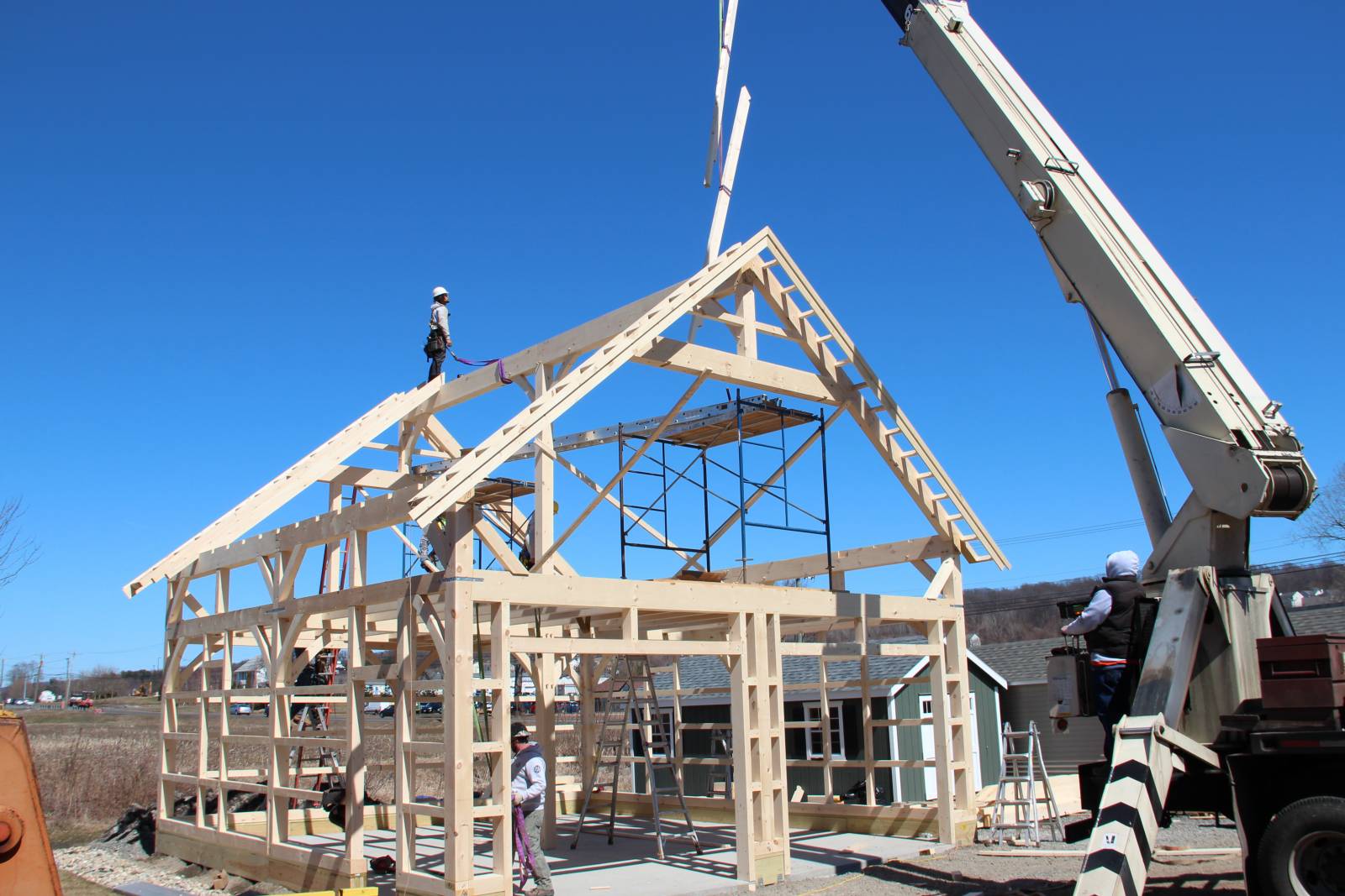 Ellington Display Timber Frame Raising | The Barn Yard