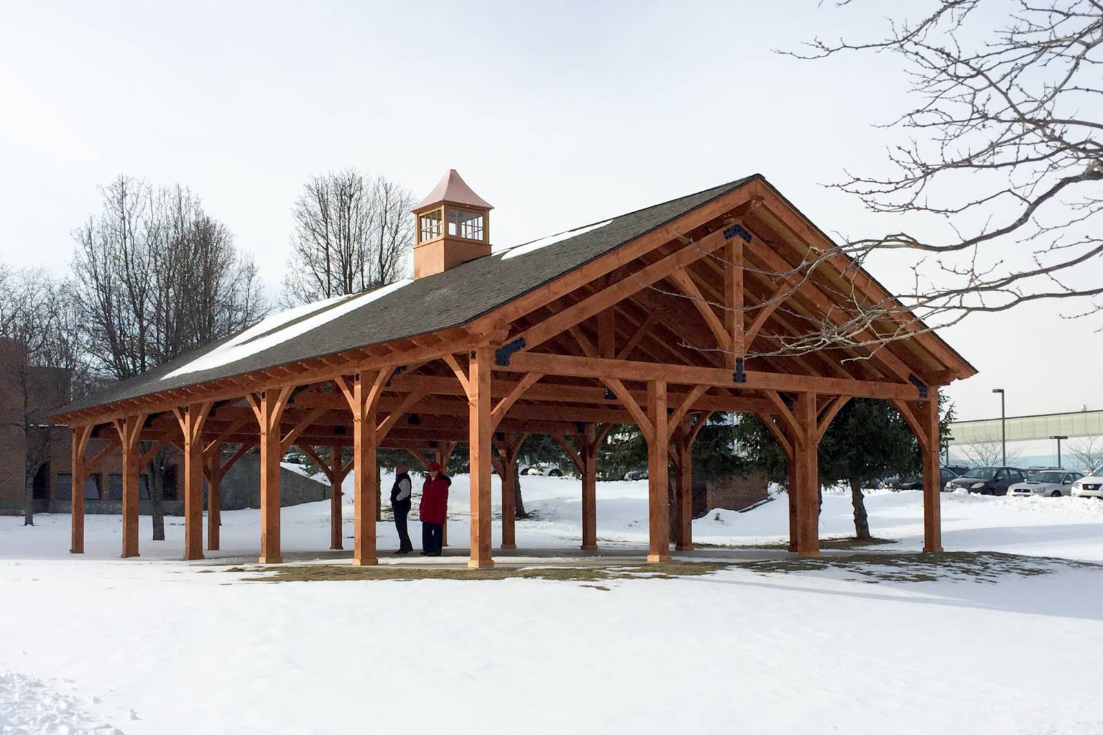 30' x 50' Timber Frame Pavilion at WCSU | The Barn Yard