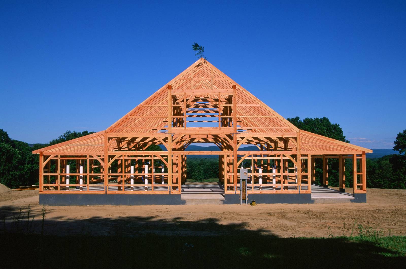 60' x 49' Saratoga Timber Frame Barn, Franklin County, MA | The Barn Yard