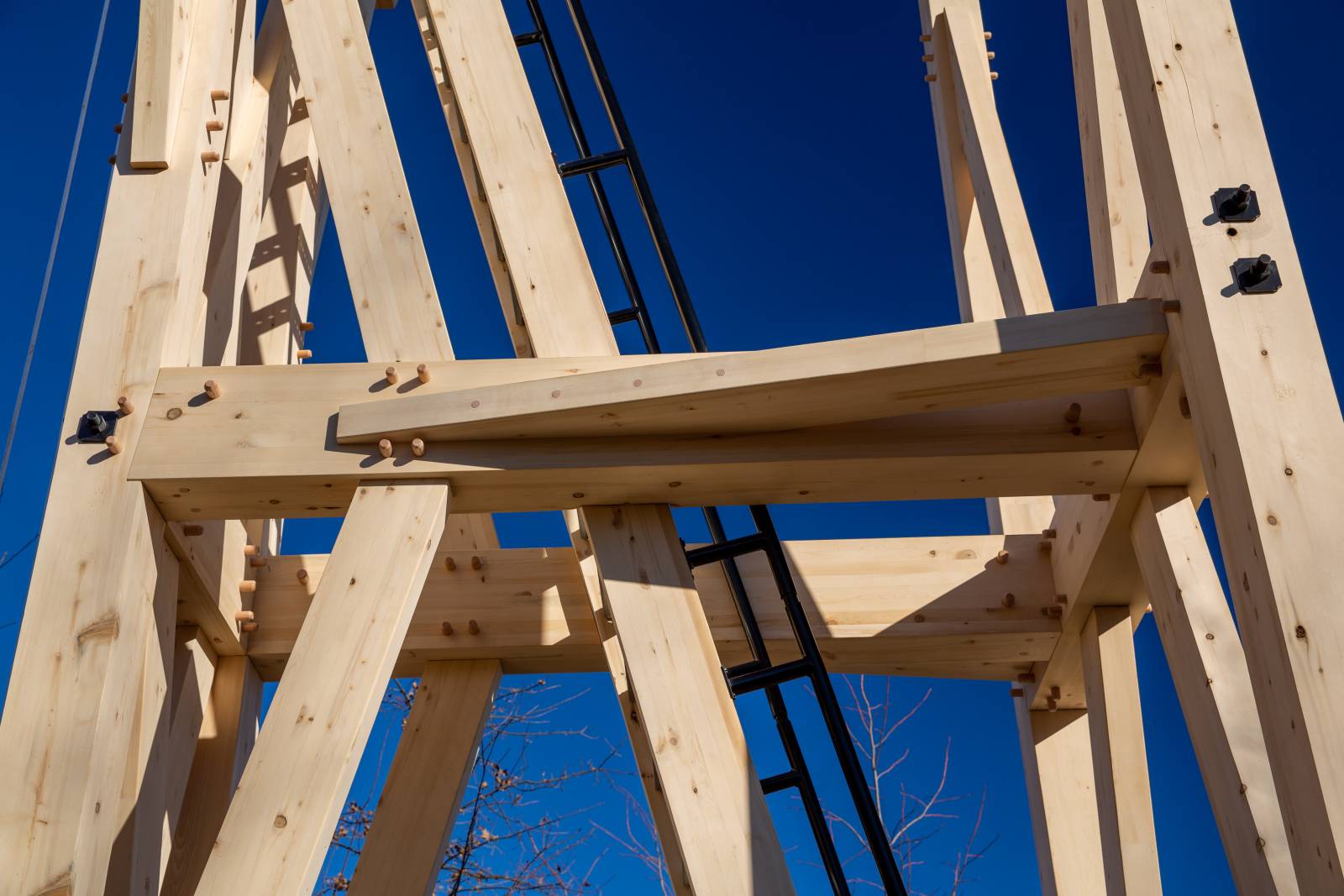 Timber Frame Observation Tower Photos | The Barn Yard