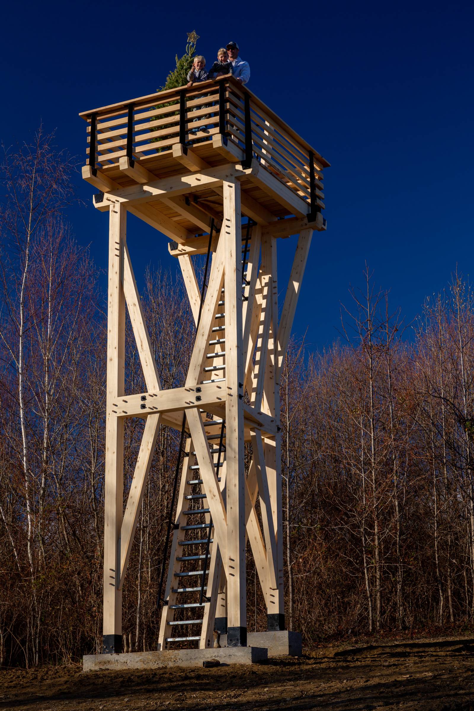Timber Frame Observation Tower Photos | The Barn Yard