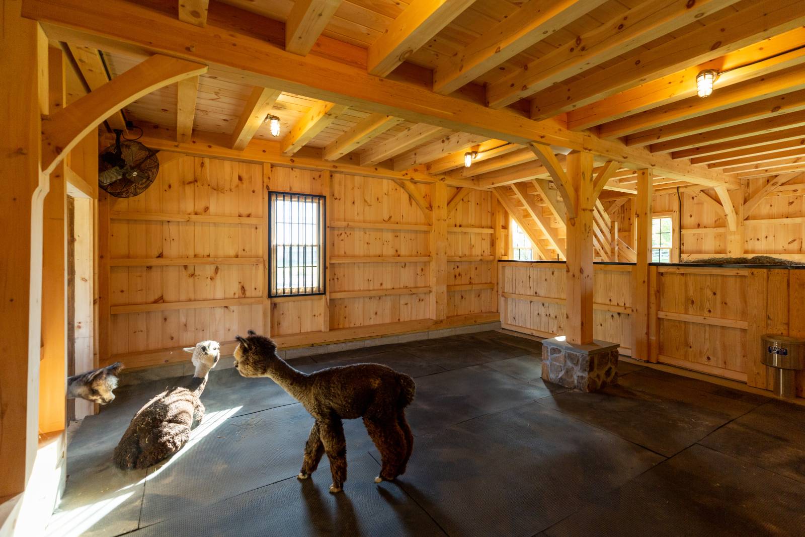 inside hay barn