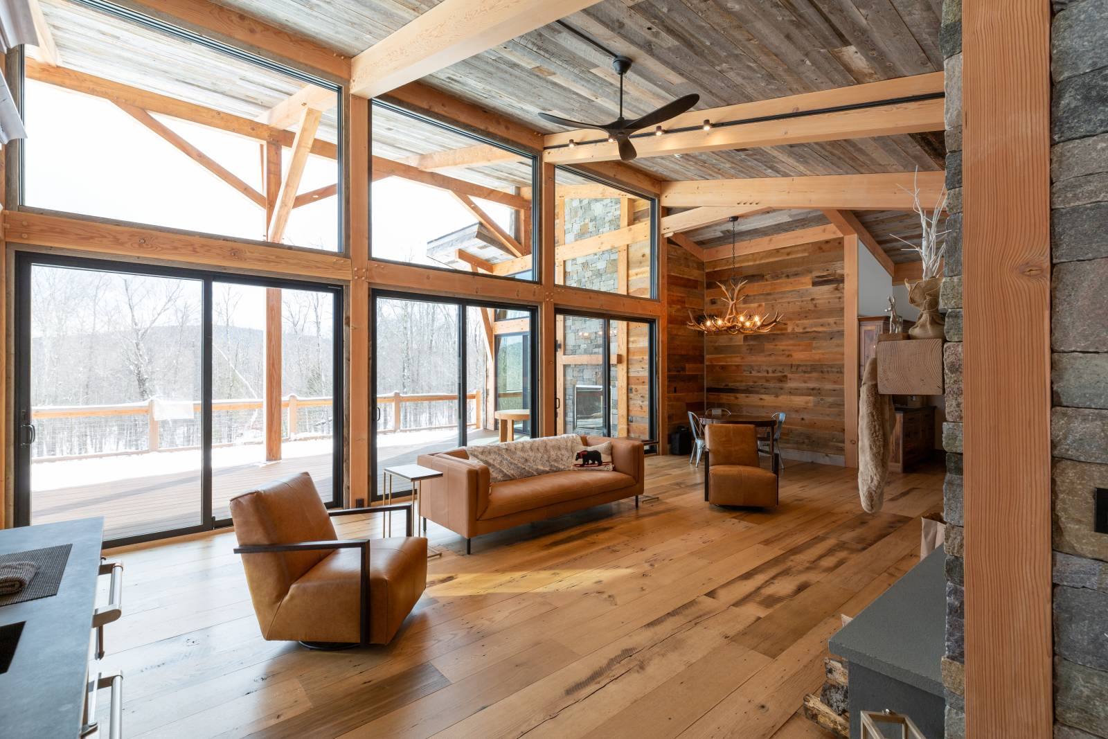 A Mountain Modern Custom Timber Frame Home | The Barn Yard