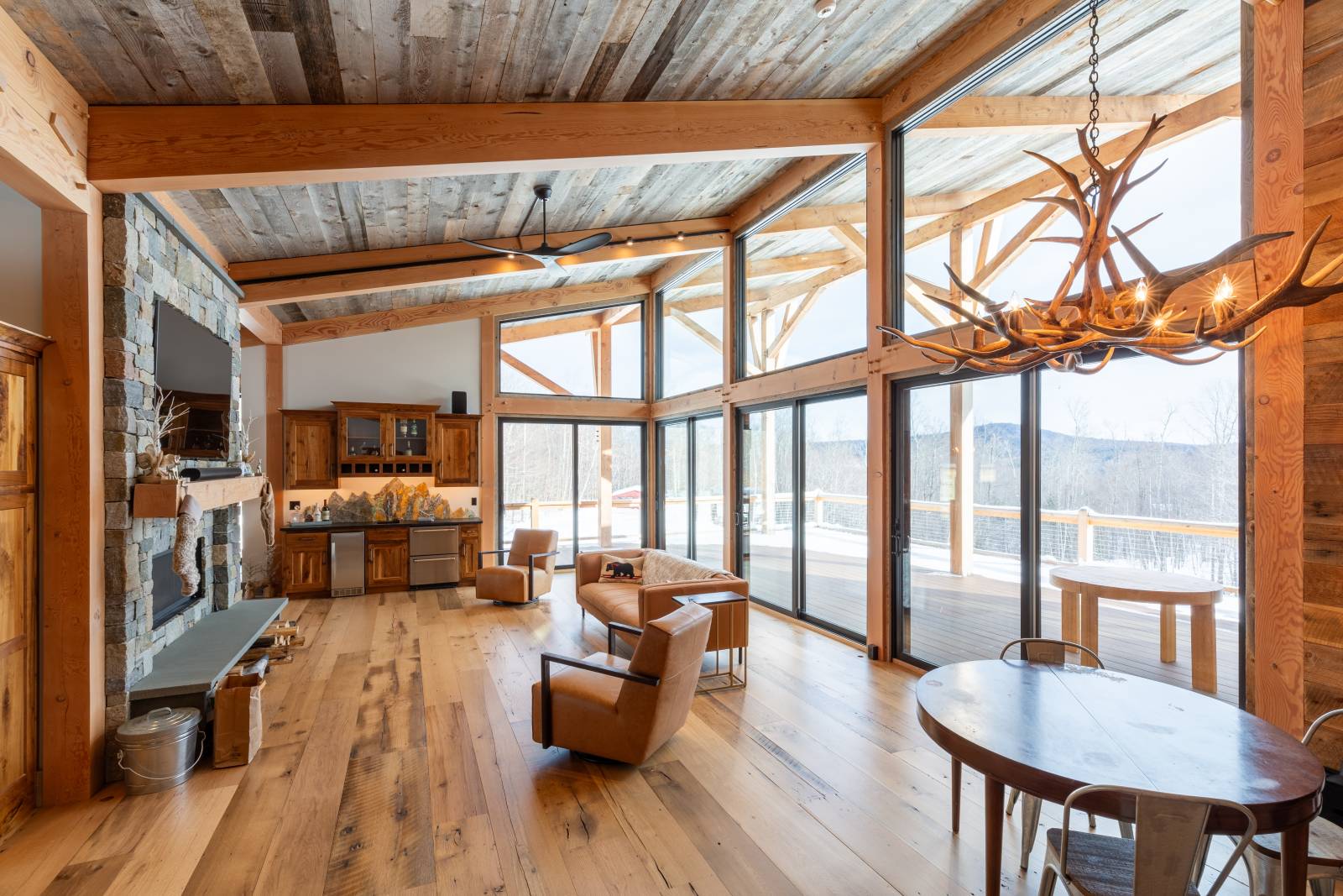 A Mountain Modern Custom Timber Frame Home | The Barn Yard