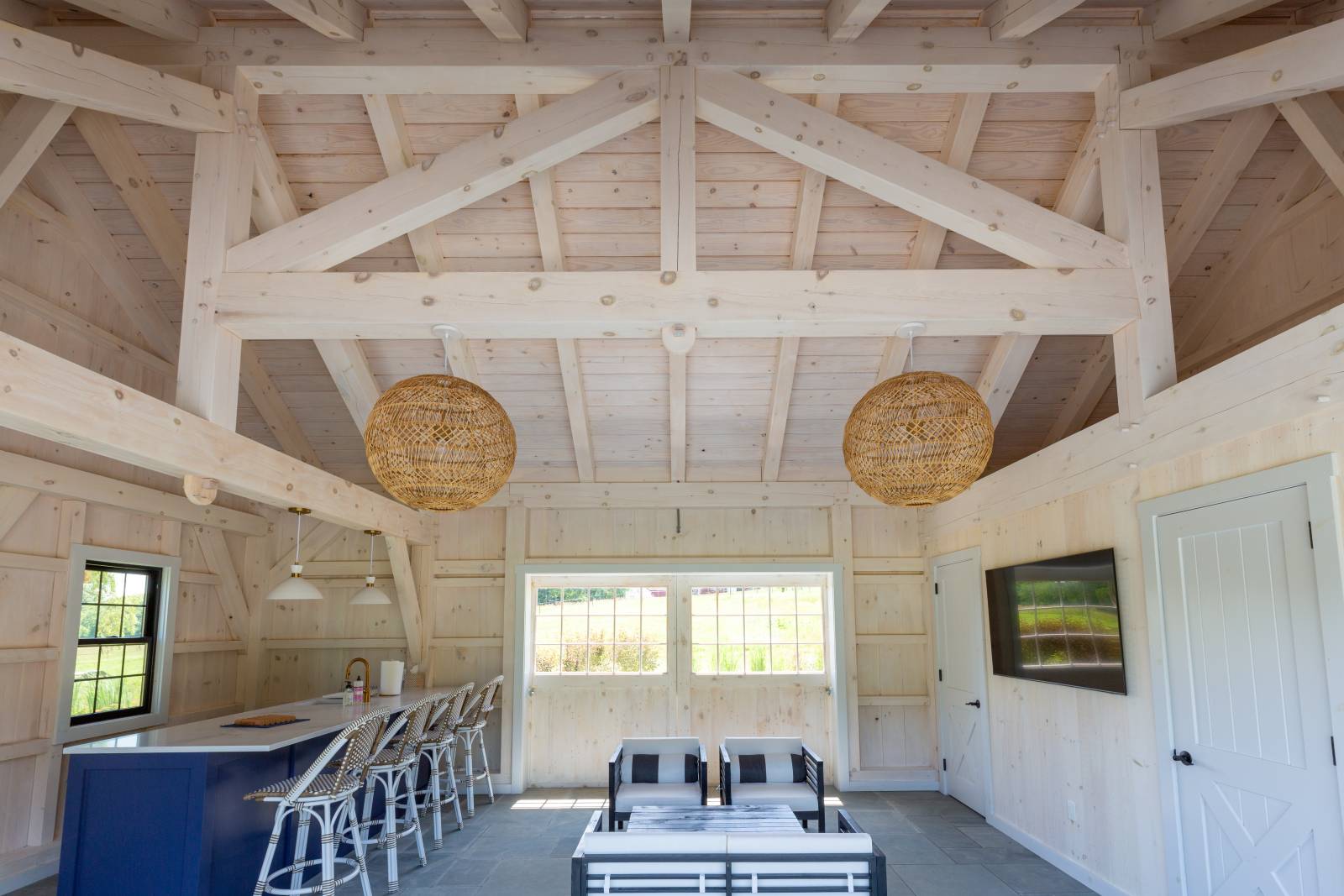 Upscale Timber Frame Pool House | The Barn Yard