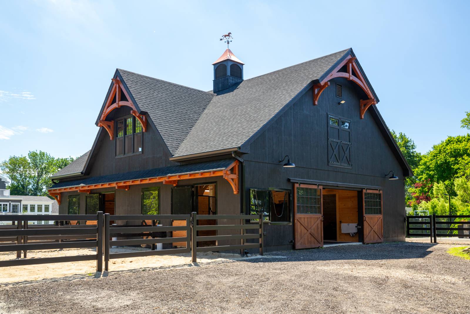 fancy horse barn