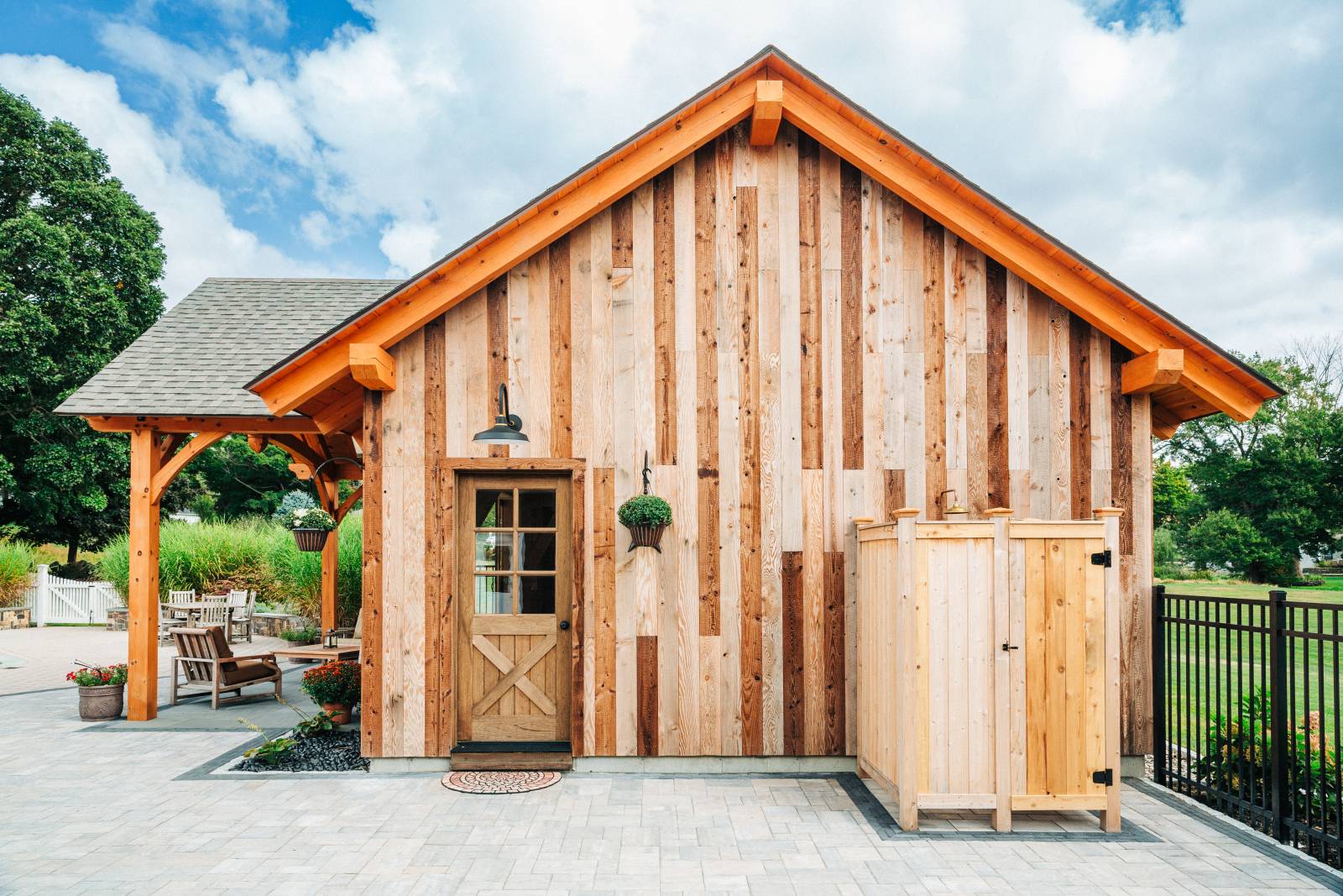 Rustic Timber Frame Pool House | The Barn Yard