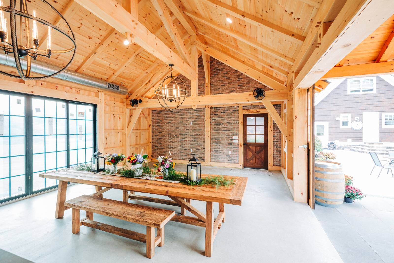 Rustic Timber Frame Pool House | The Barn Yard