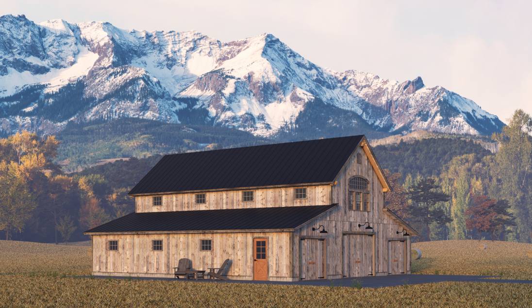 44' x 48' Riverton Monitor Barn Kit | The Barn Yard