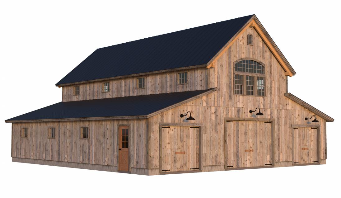 44' x 48' Riverton Monitor Barn Kit | The Barn Yard