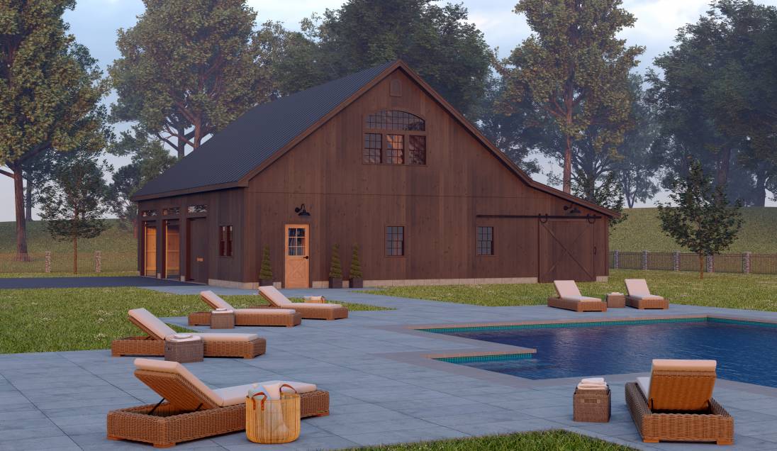 48' x 48' Lexington Saratoga Barn Kit | The Barn Yard